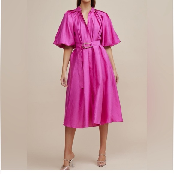Acler | Dresses | Acler Cranhurst Dress Hot Pink Maxi Dress Missing Top ...